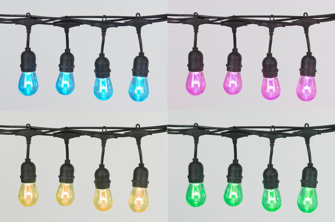 S14 String Lights | Weatherproof Design in 50ft or 100ft Strands ...