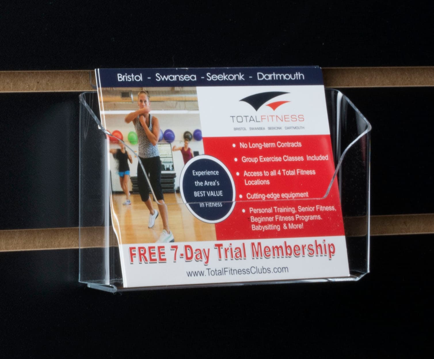 Slatwall Postcard Rack | Clear Acrylic Design | Displays2Go