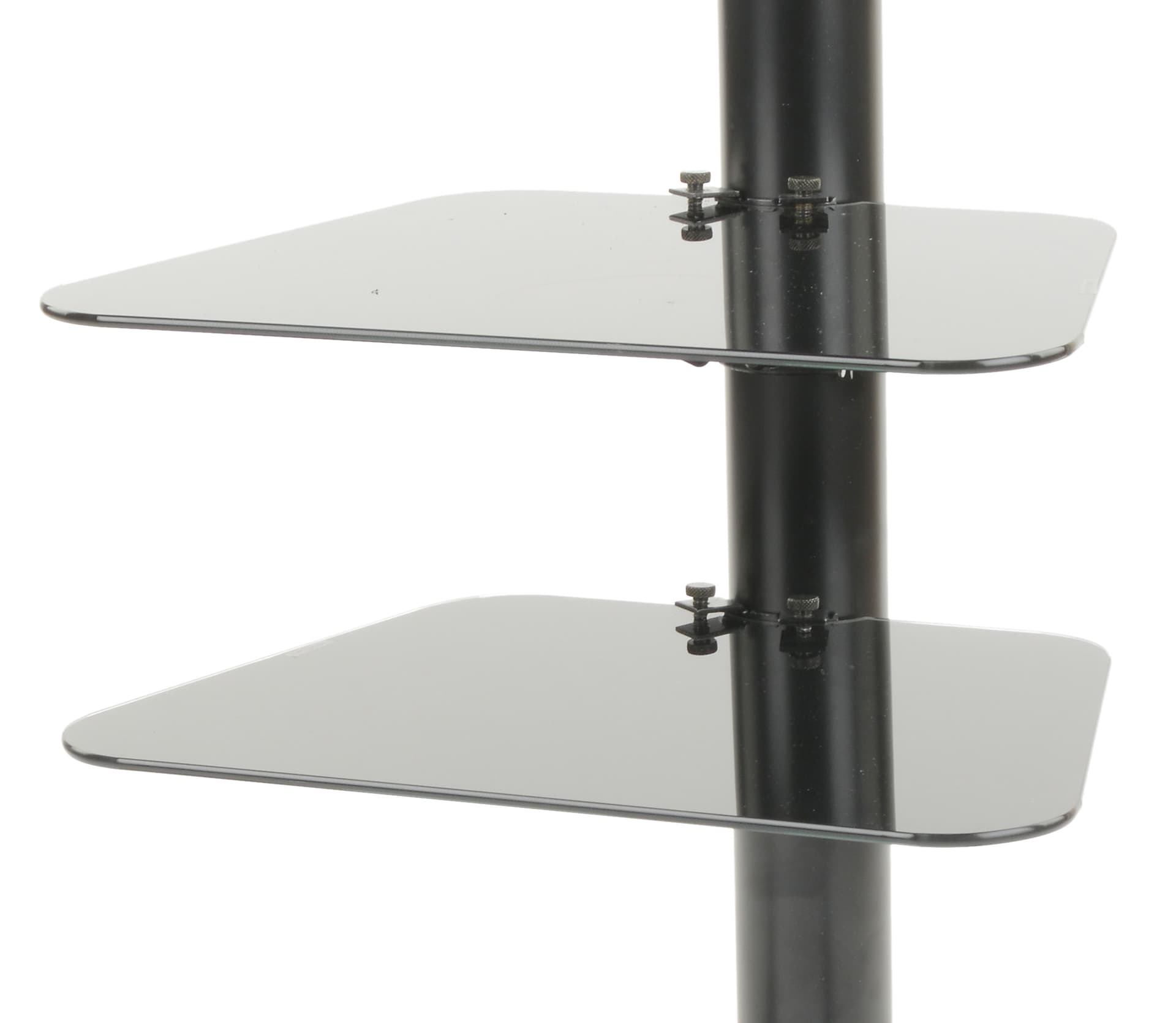 2 Shelf TV Stand | Mobile LCD Rack with Contemporary Tilting Brac ...