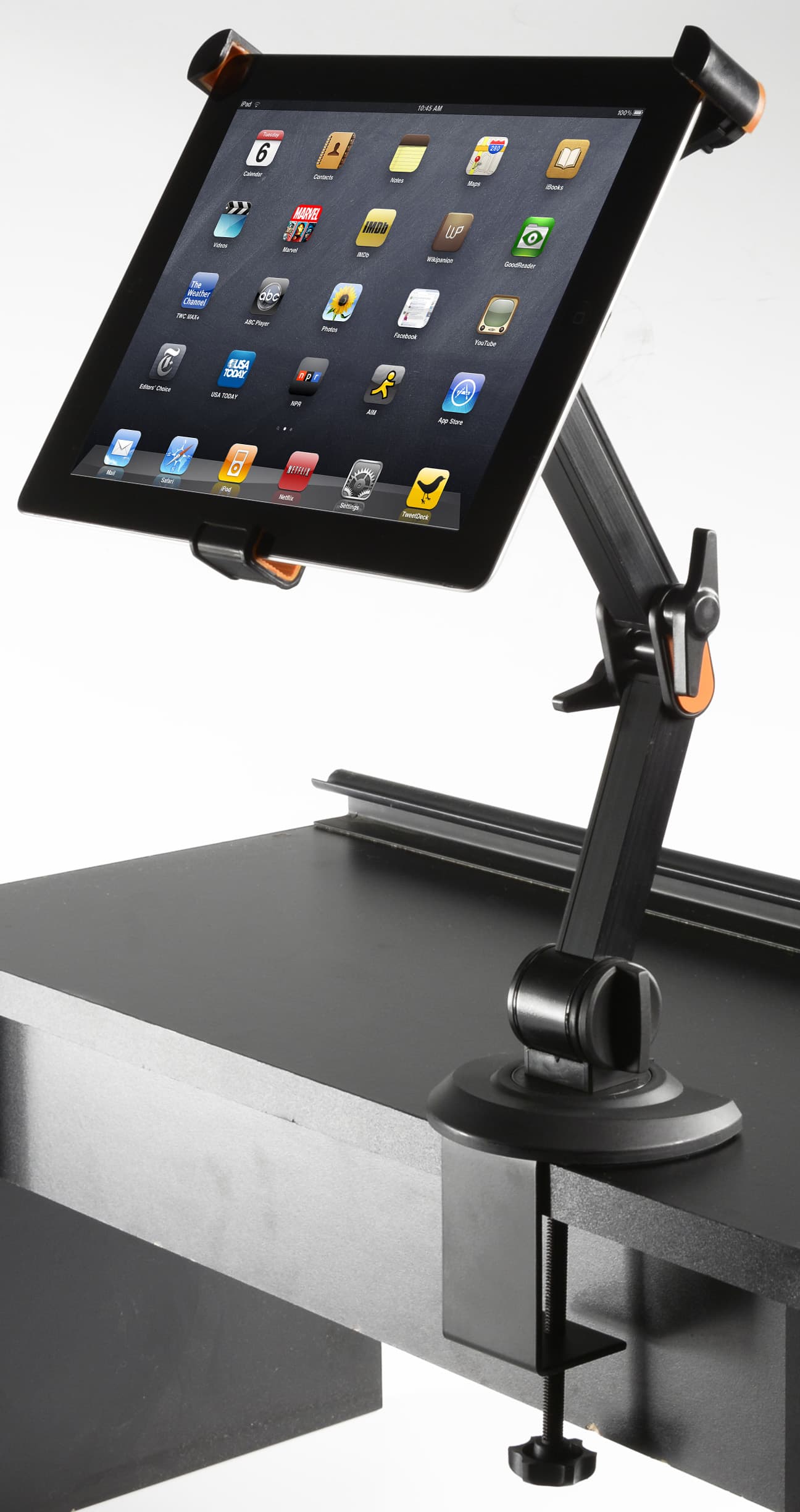 Tablet Desk Stand | Bendable Arm, Fits Universal Sizes | Displays2Go