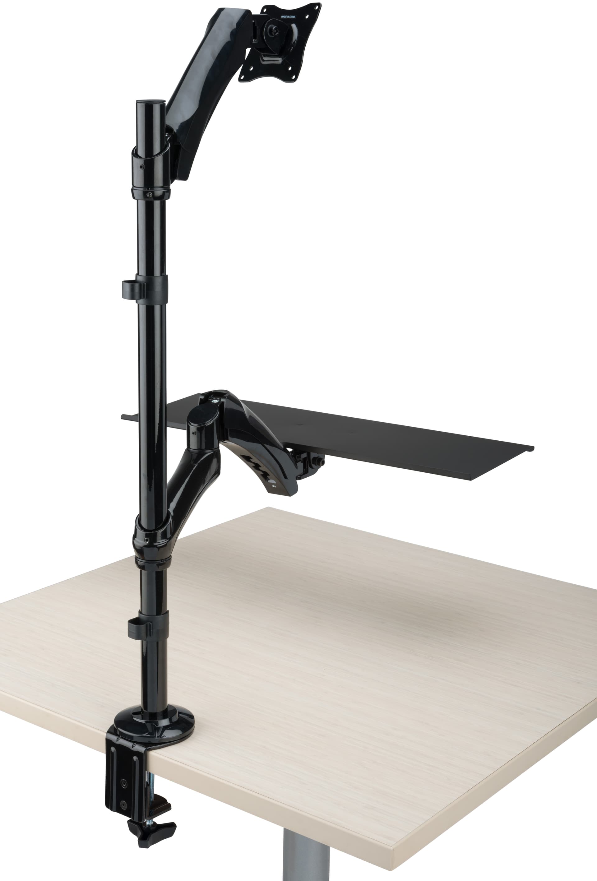 Sit Stand Monitor Arm | Desk Clamp & Grommet Base Included | Displays2Go