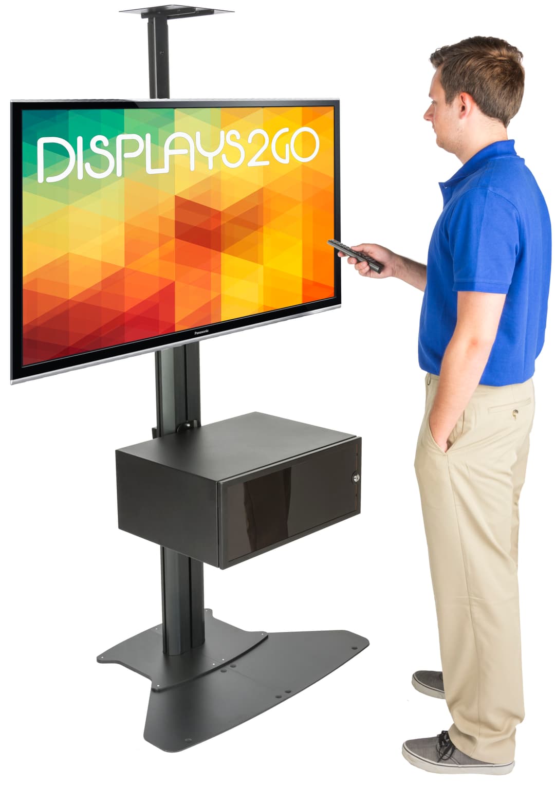 Video Conference Stand with Power Supply | 4 Outlets | Displays2Go