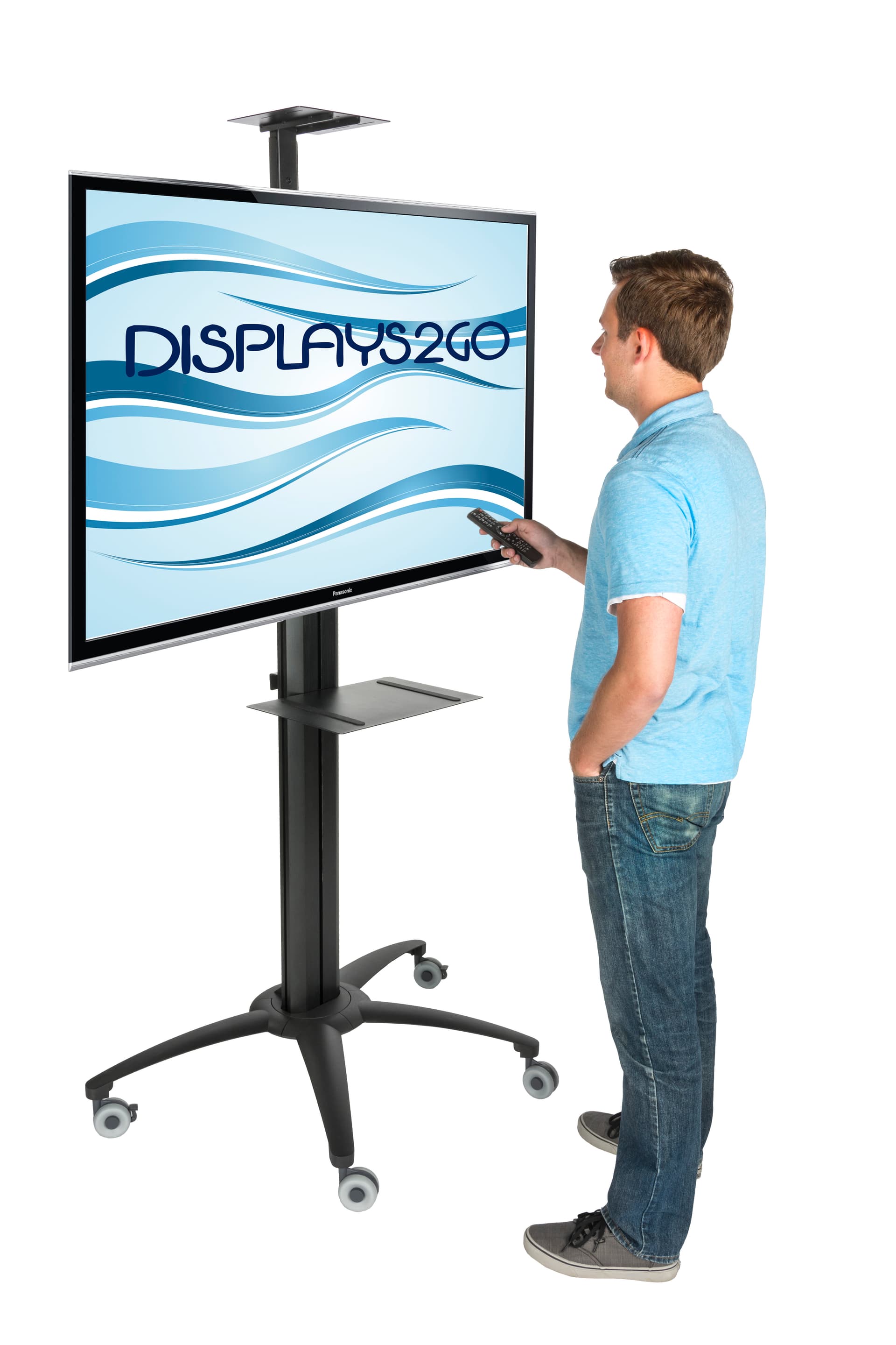 Flat Screen TV Trolley | Locking Wheels | Displays2Go