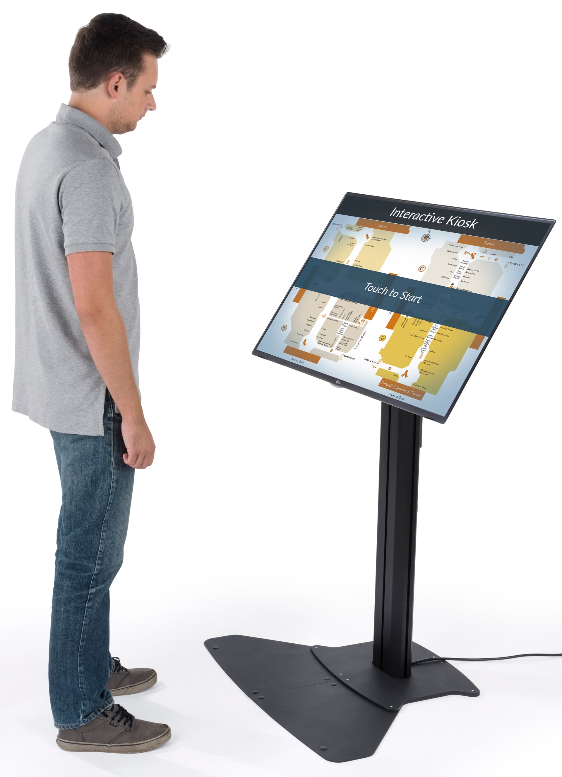 Low Level Flat Screen Display | Tilting Bracket | Displays2Go
