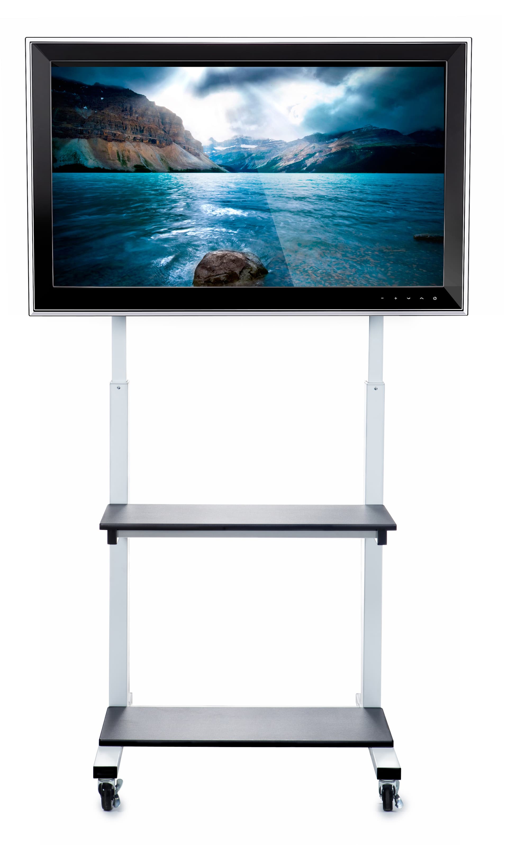 Crank Adjustable TV Cart | Tilting Bracket for 30”-80” Screens ...