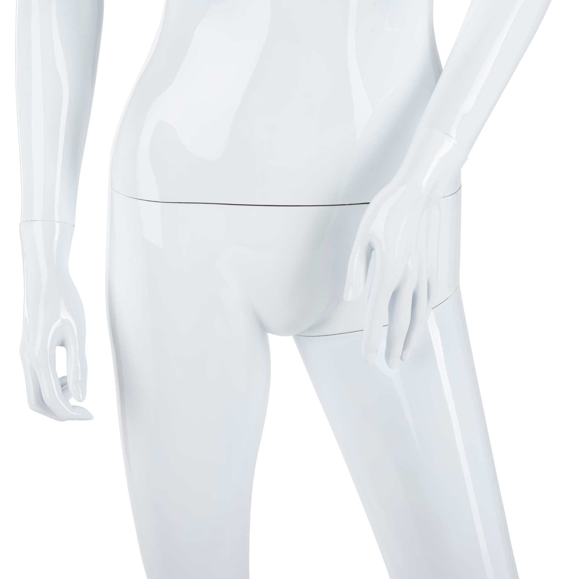 White Female Mannequin | Glossy Finish | Displays2Go