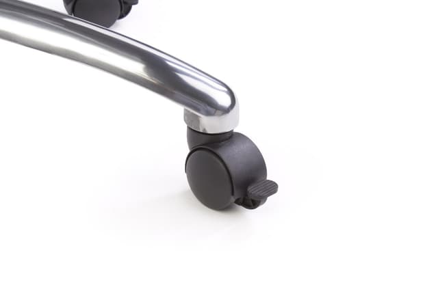 Mobile Monitor Stand - Silver Finish & Locking Casters | Displays2Go