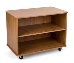 Nested Store Display Shelves with Wheels | 38.5”H Maple Showcase ...