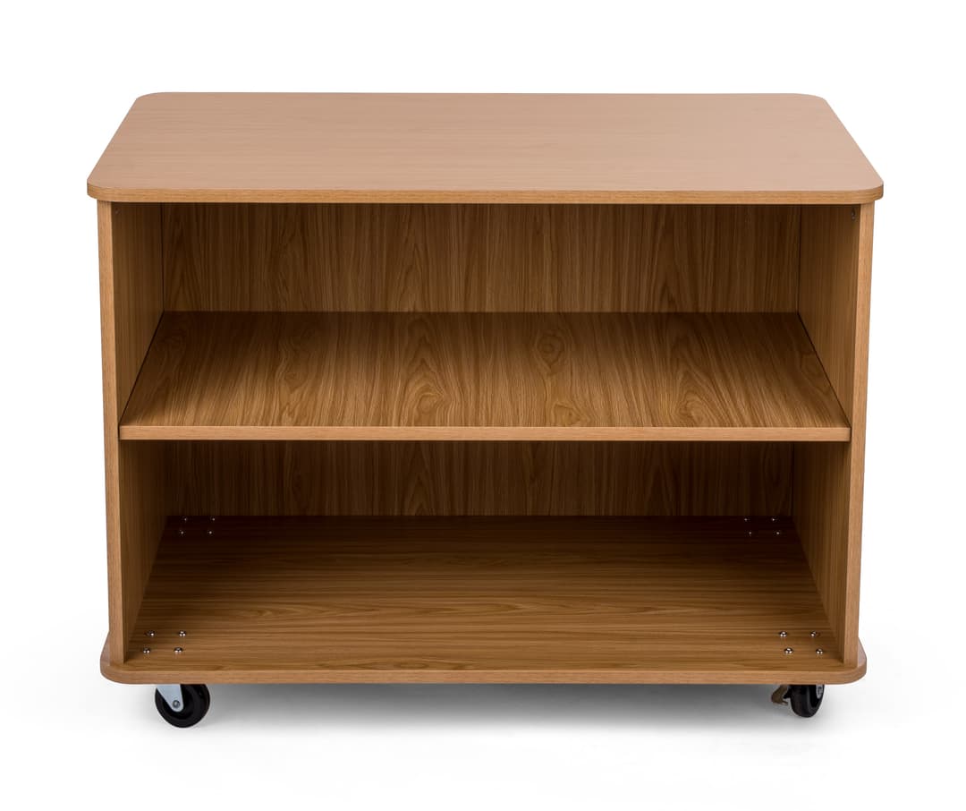 Nested Store Display Shelves with Wheels | 38.5”H Maple Showcase ...