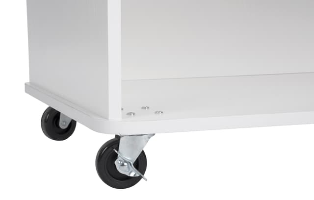Nesting White Wood Display Shelves | 9 Adjustable Height Settings ...