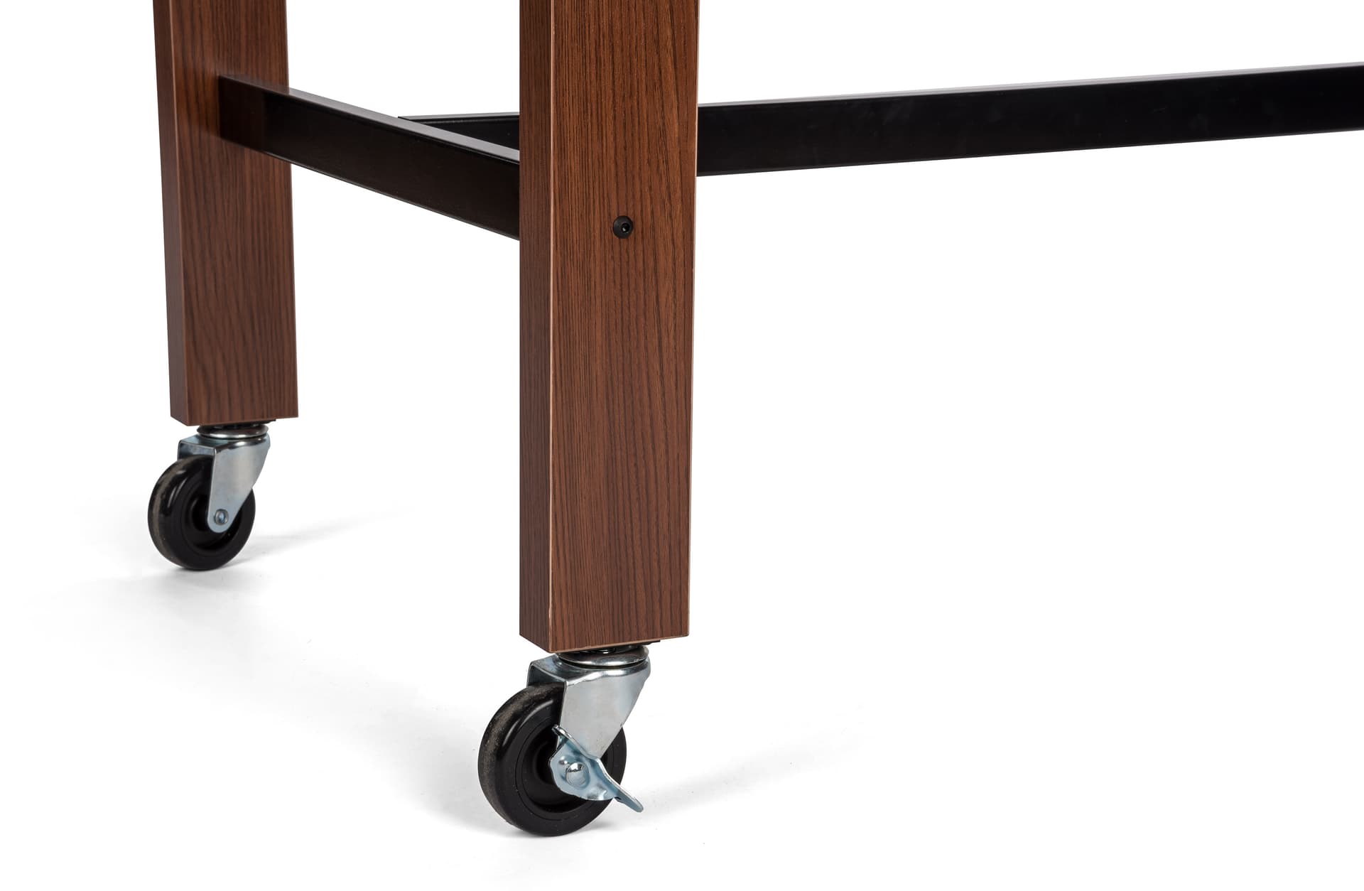 Tiered Retail Nesting Table with Wheels | Brown Melamine Finish ...