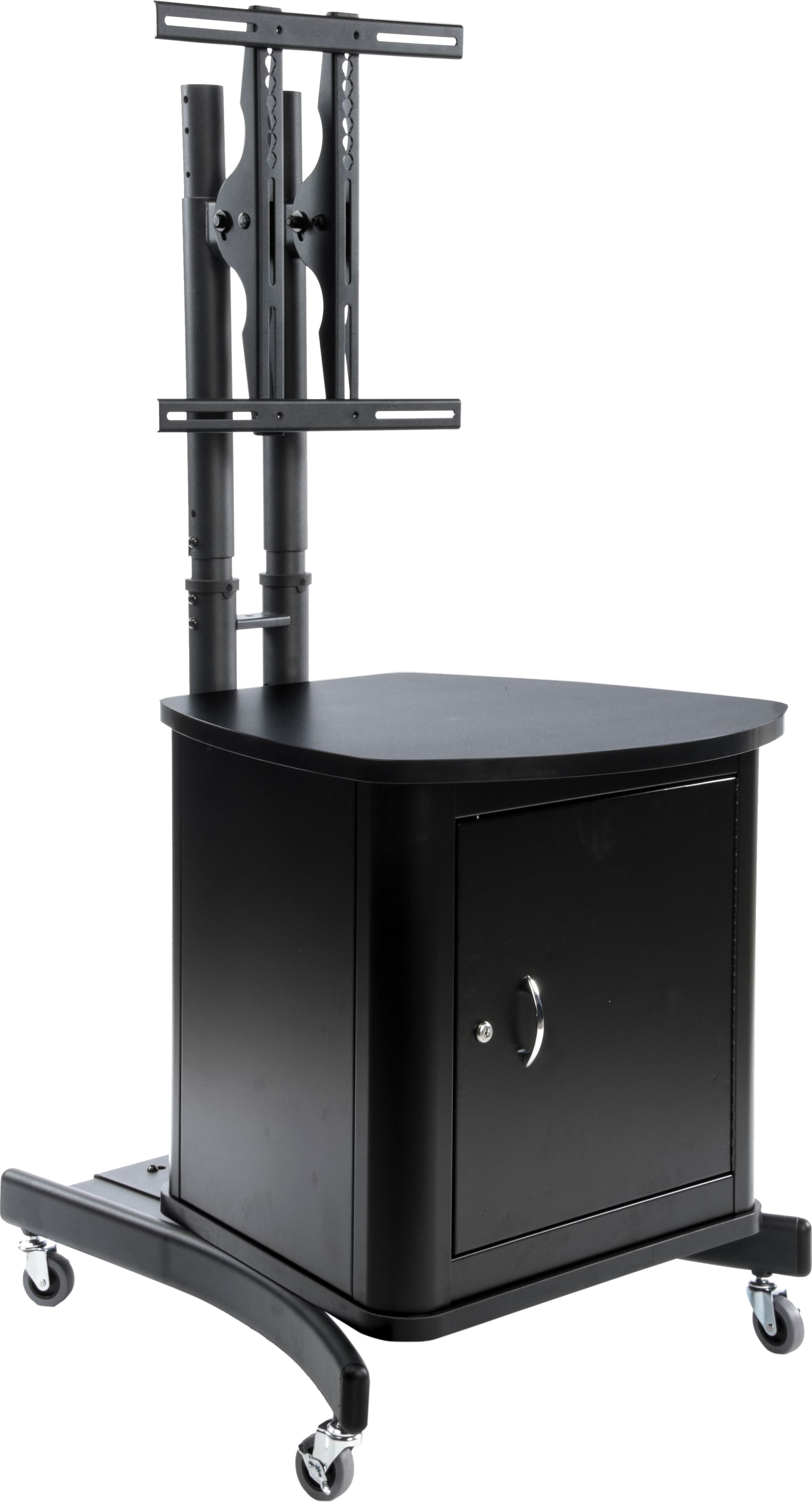 TV Stand with Locking Cabinet | Holds (1) 32” to 65” Screen | Displays2Go