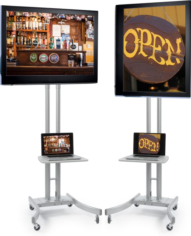 Portable TV Rack with Shelf | Carry Case Included for Transport ...