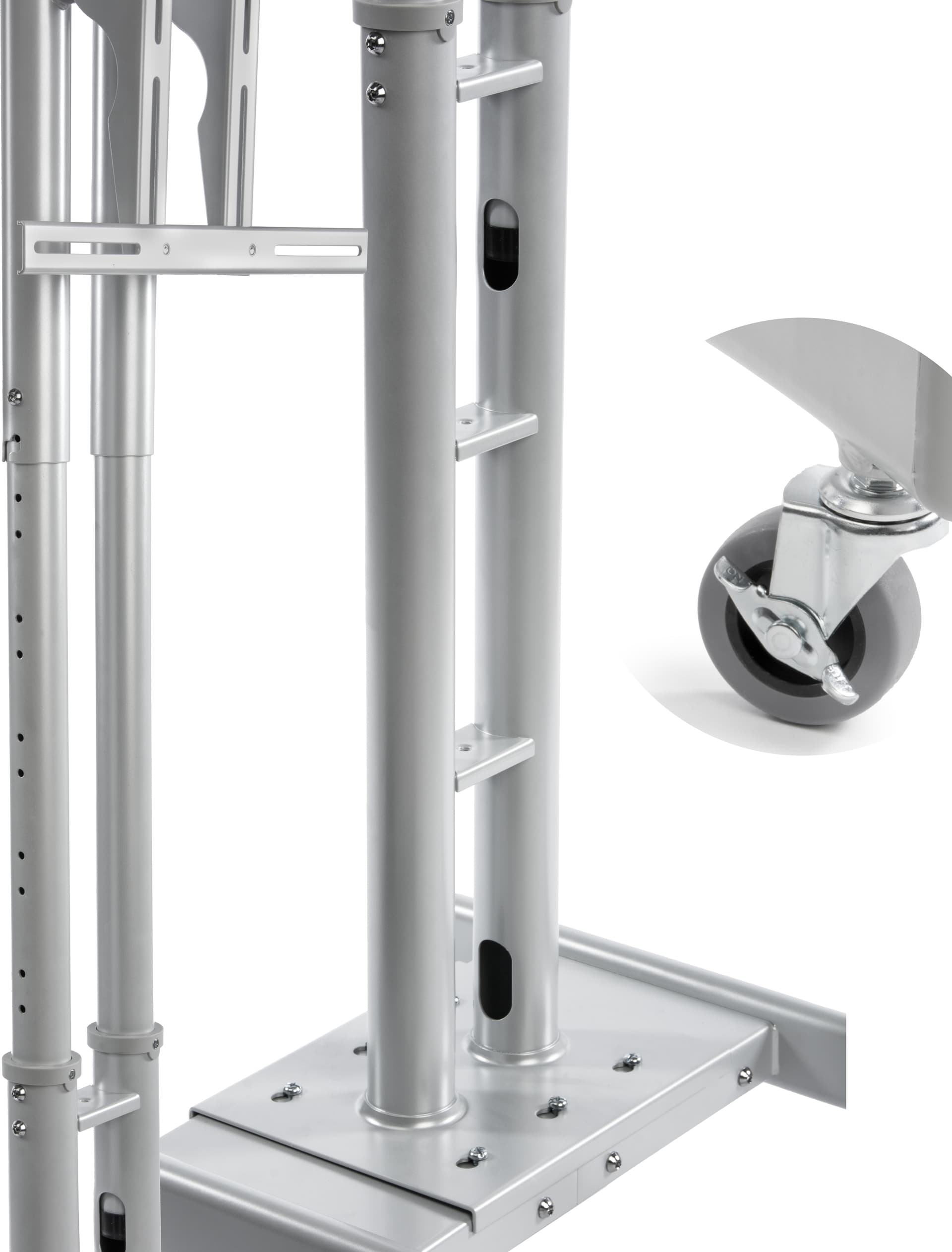 Portable TV Rack with Shelf | Carry Case Included for Transport ...