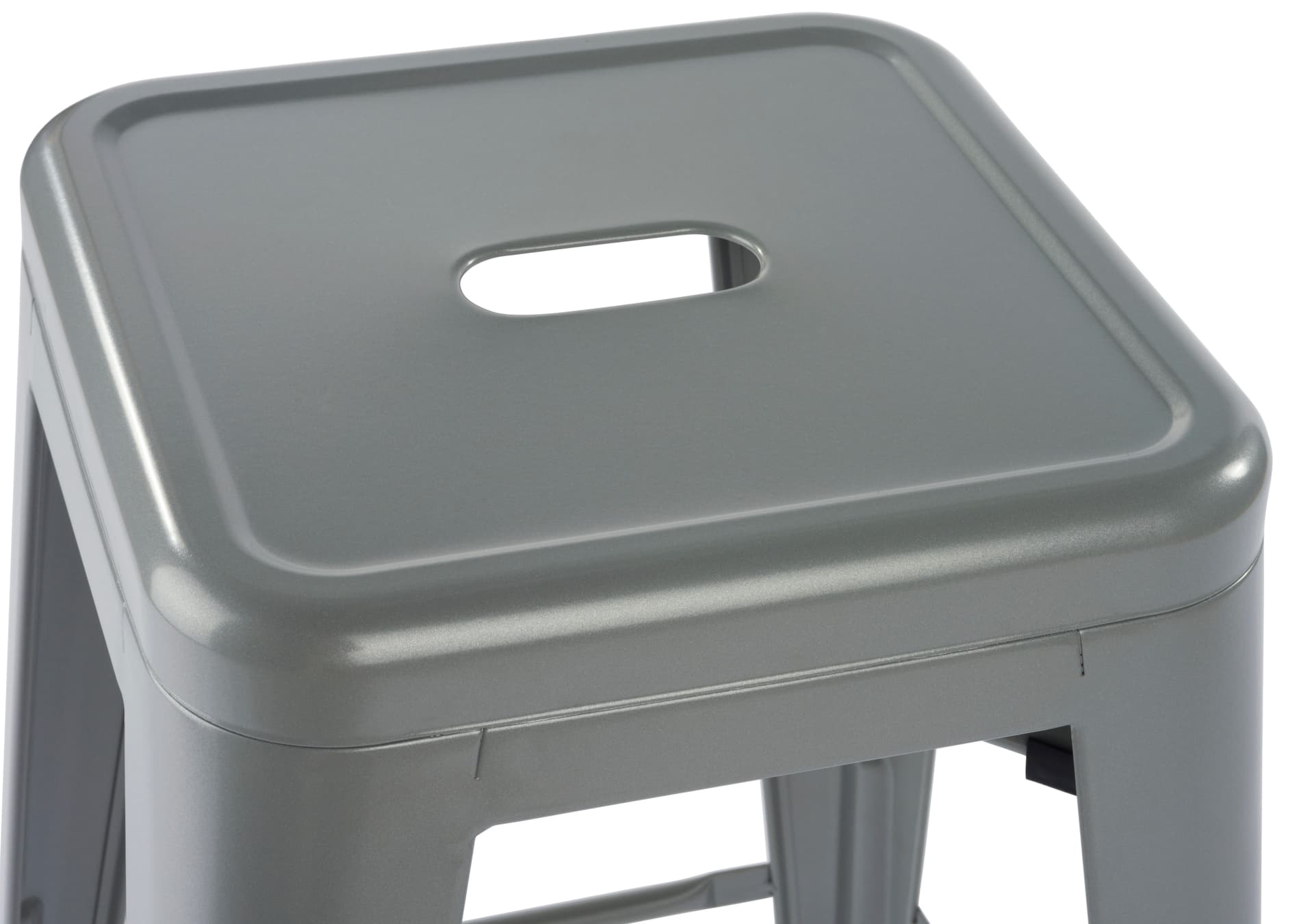 Modern Metal Counter Stools | Silver Finish | Displays2Go