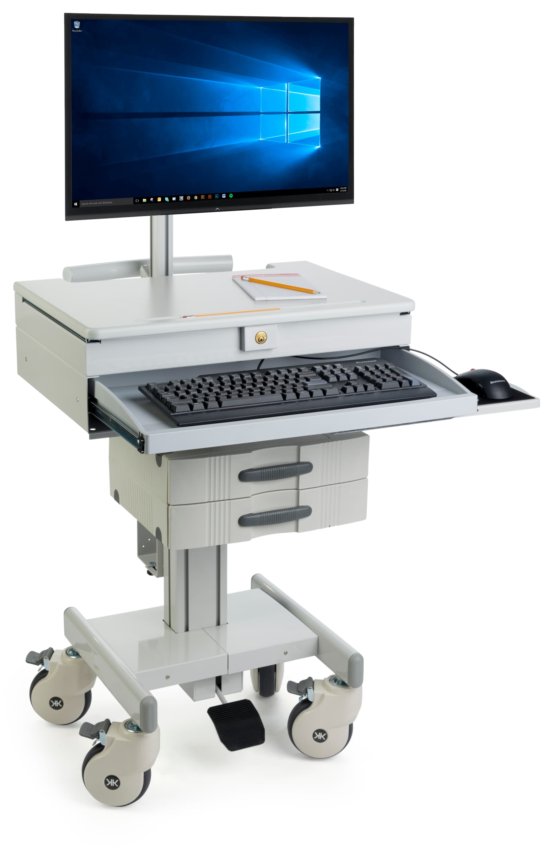 Medical Computer Workstation | Wheeled Design | Displays2Go