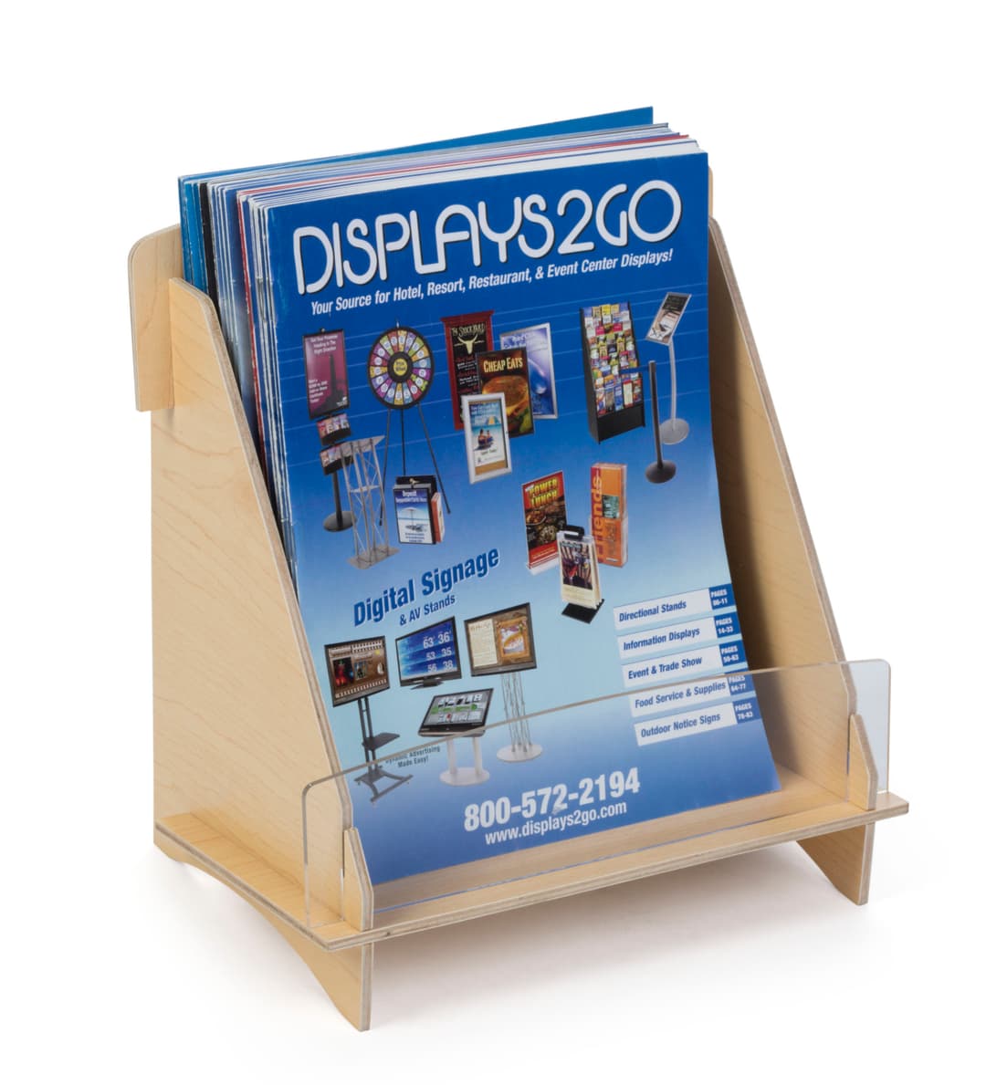Flat Pack Magazine Display | Clear Acrylic Front | Displays2Go