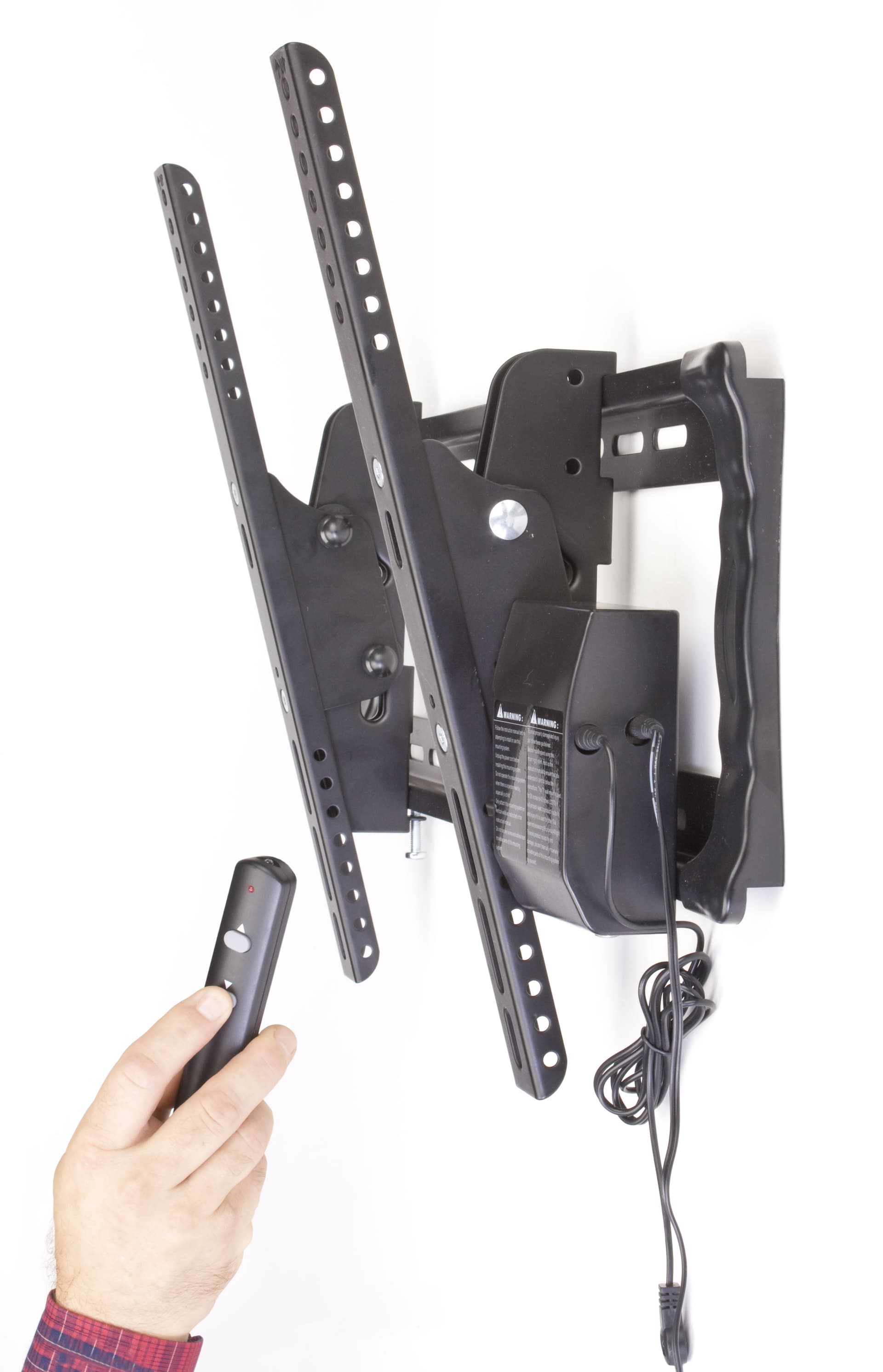 A Remote Controlled TV Mounting Bracket is Motorized for Tilting ...