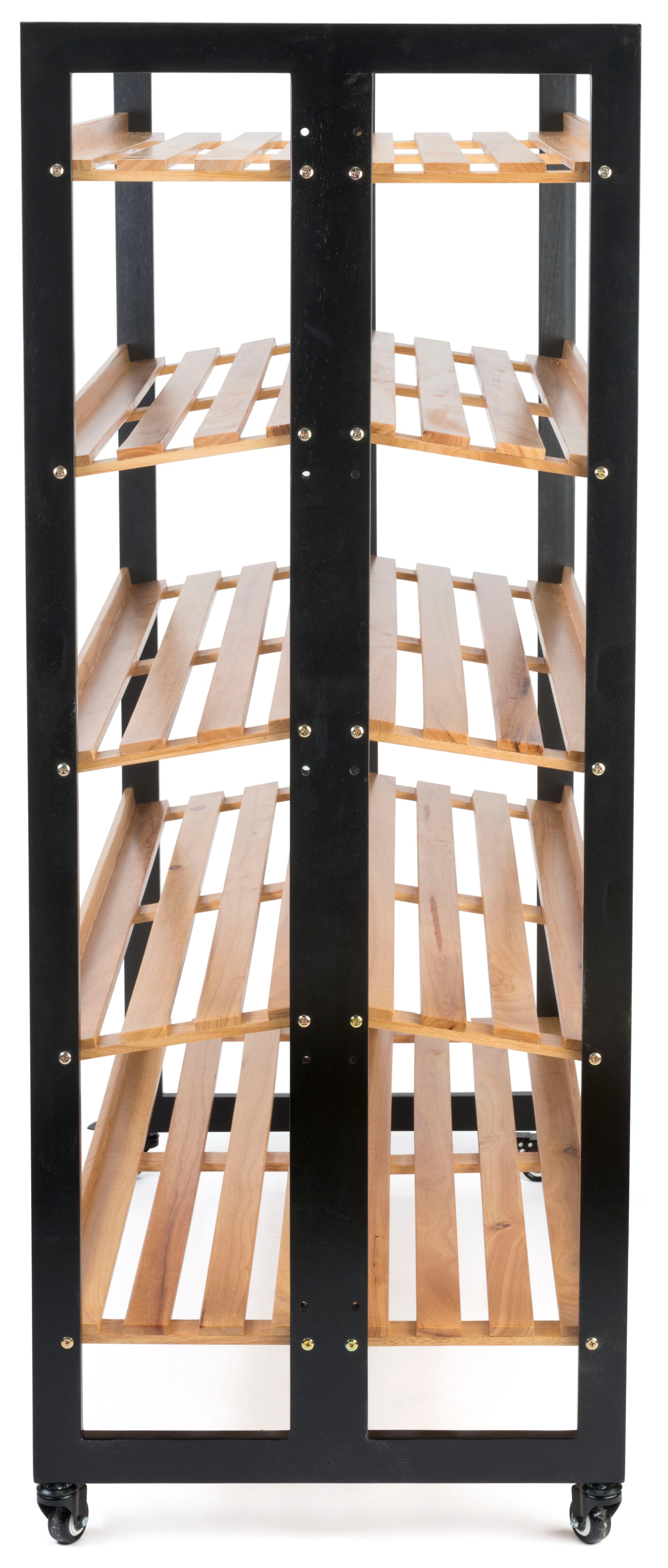 Rolling Wood Shelves | Double Sided Rustic Display | Displays2Go