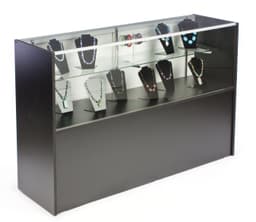 Display Case | Adjustable Glass Shelves w/ Sliding Doors | Displays2Go