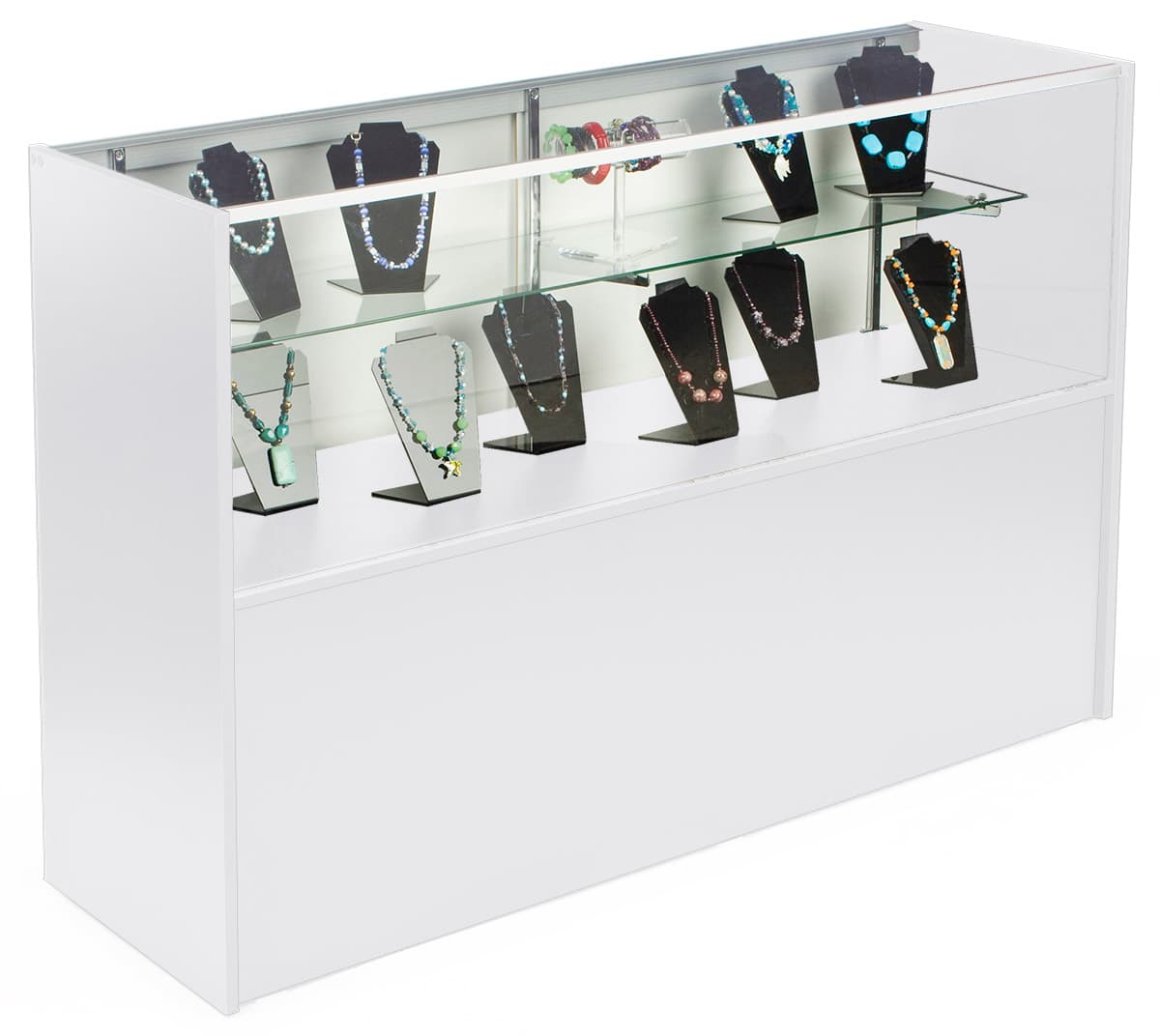 White Boutique Checkout Counter | 5' Display Case | Displays2Go
