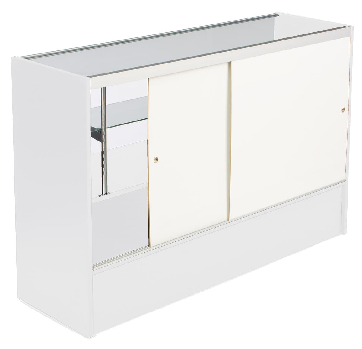 White Boutique Checkout Counter | 5' Display Case | Displays2Go