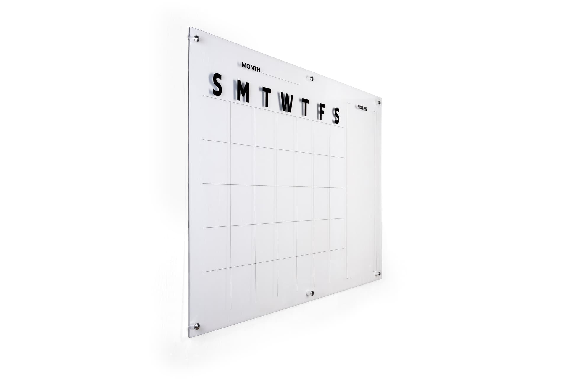 Oversized Calendar Dry Erase Board | Clear Acrylic | Displays2Go