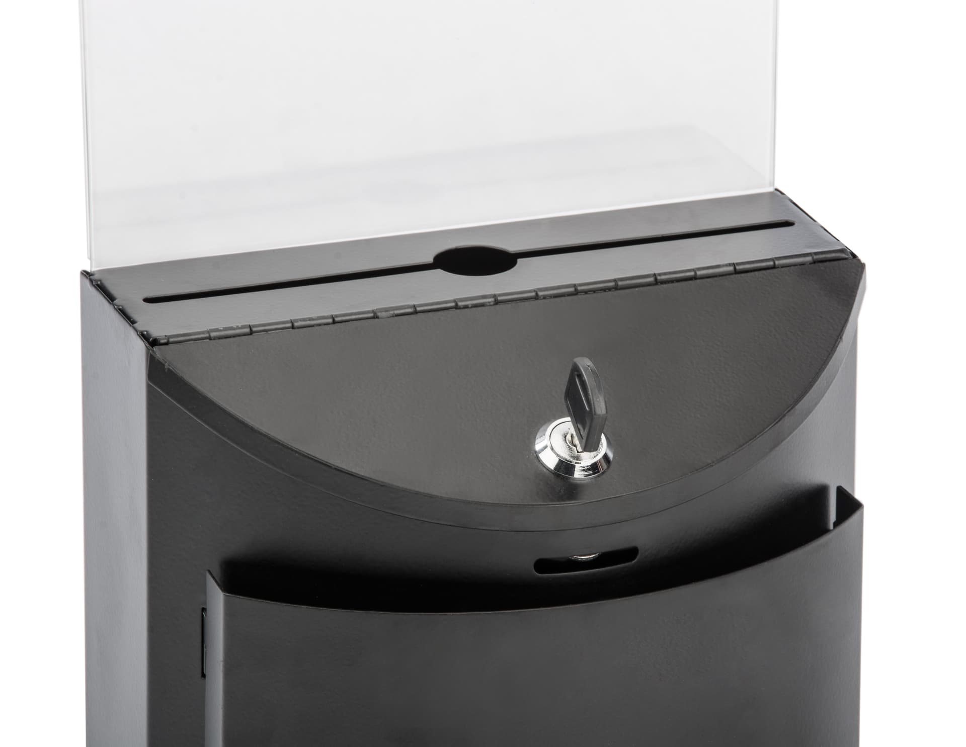 Black Ballot Box with Graphics Holder | Slide-in Acrylic Frame ...