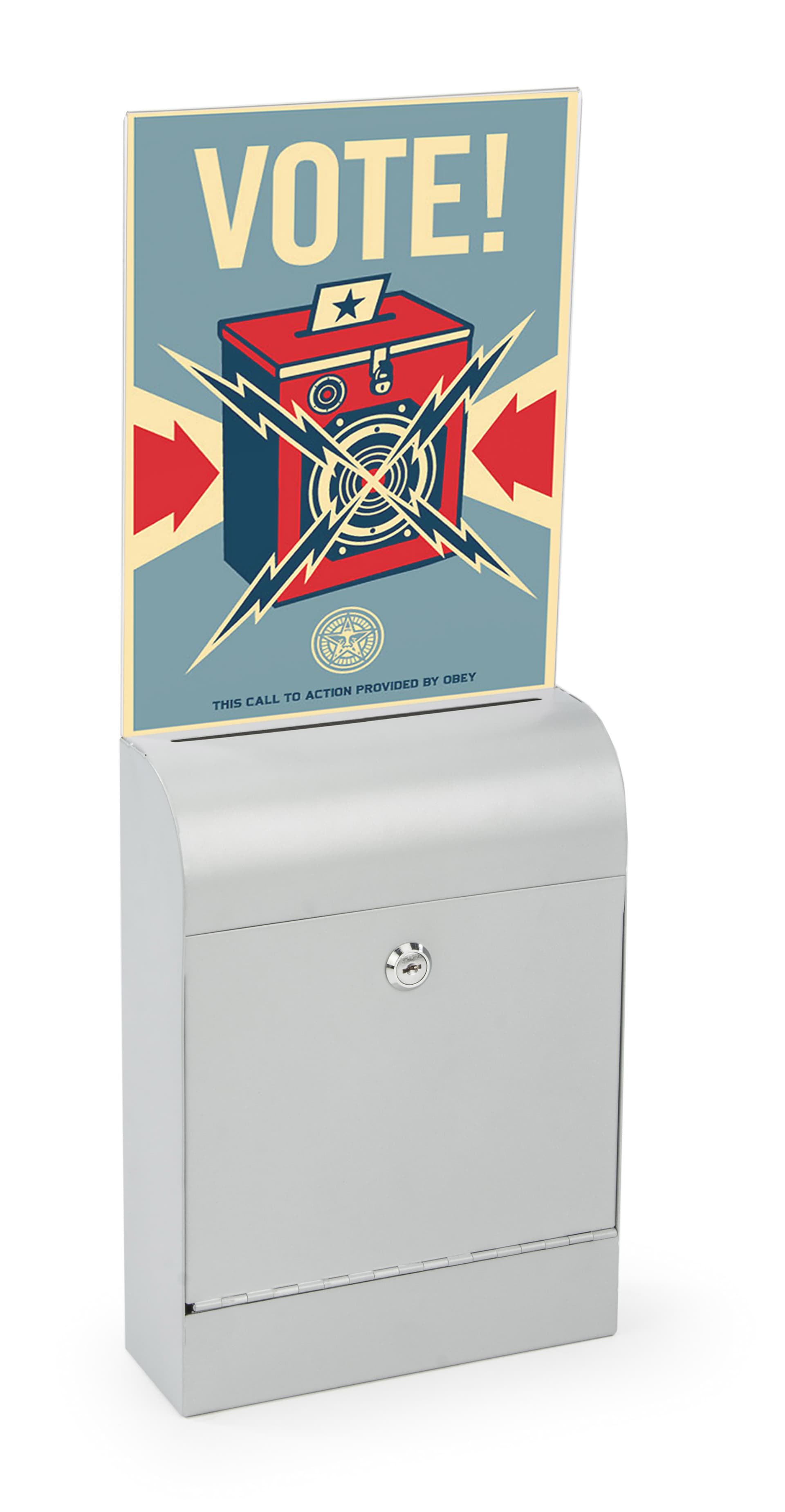 Silver Wall Mount Document Box | 8” x 11” Acrylic Sign Holder | Displays2Go