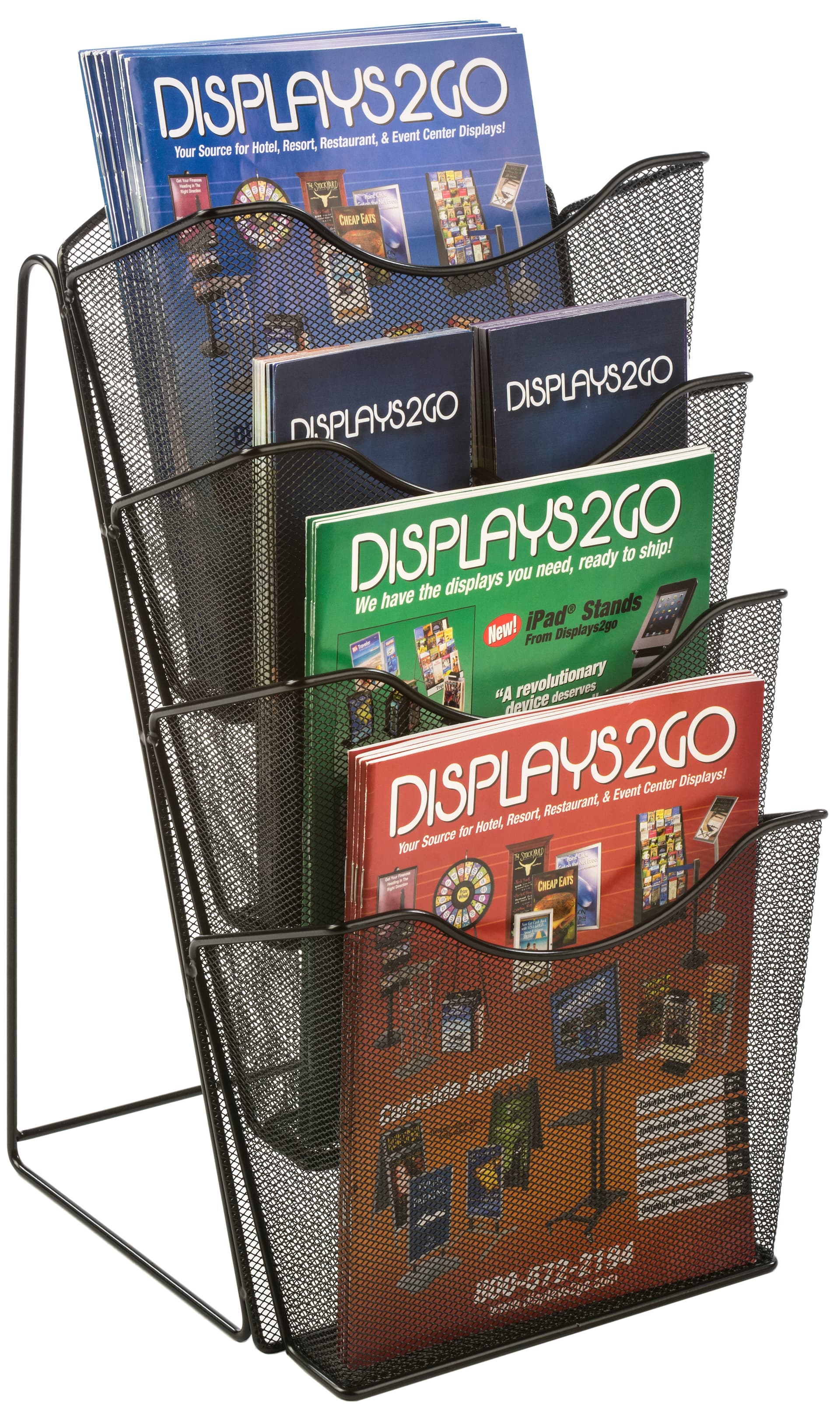 Mesh Counter Magazine Rack | Steel Wire | Displays2Go