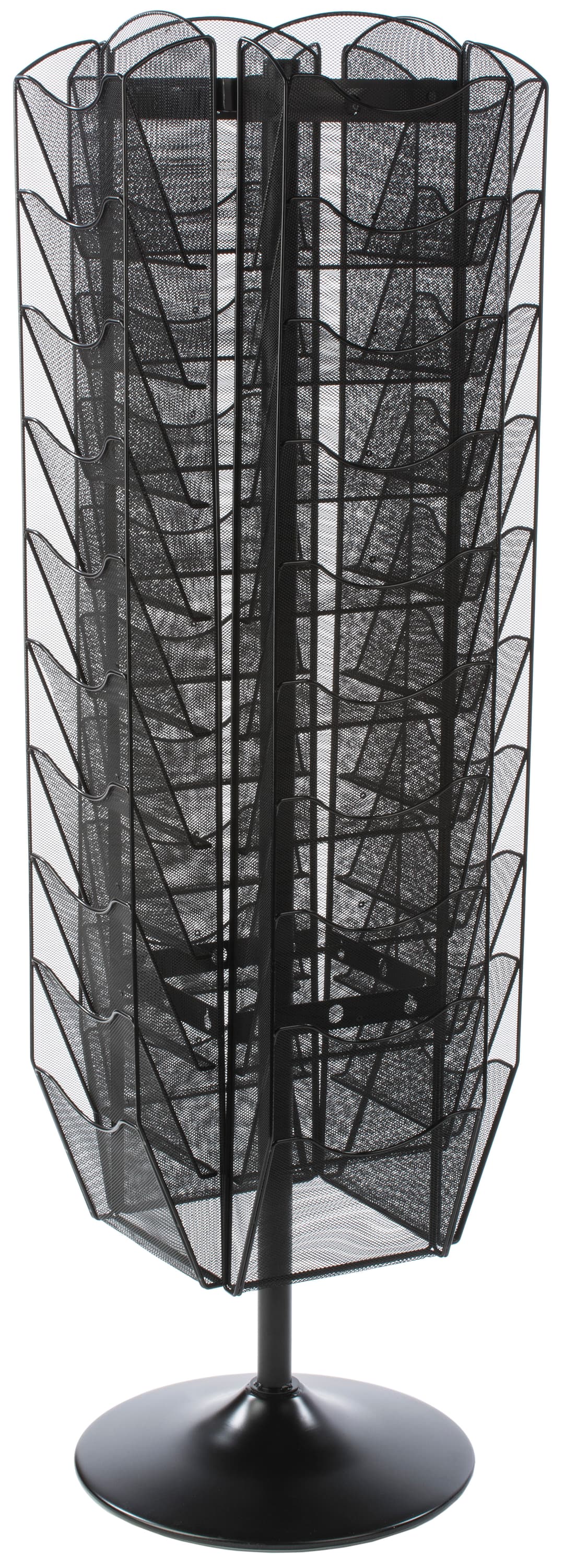 Rotating Mesh Literature Stand | 40 or 80 Pockets | Displays2Go