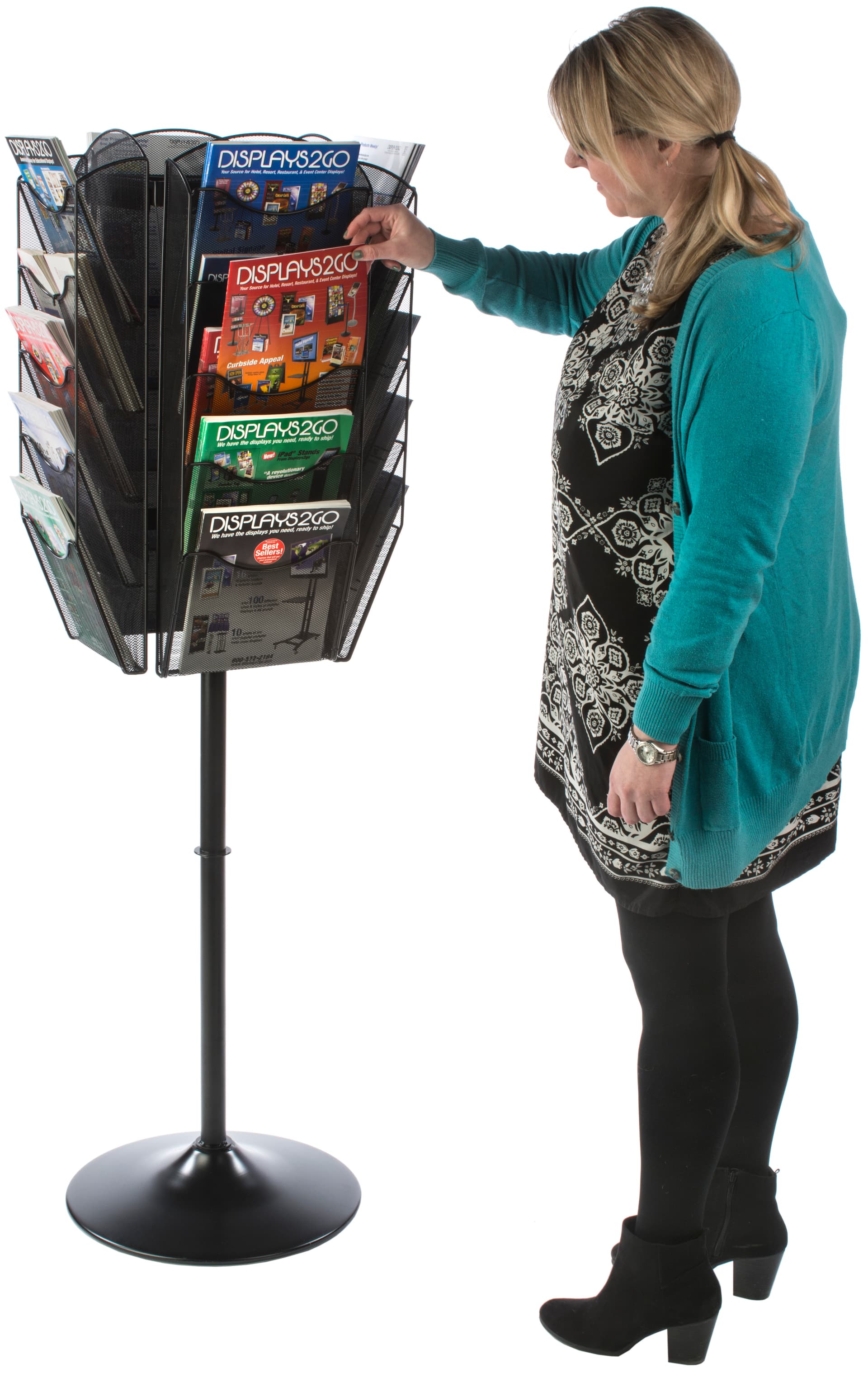 Mesh Brochure Spinner | Weighted Base | Displays2Go