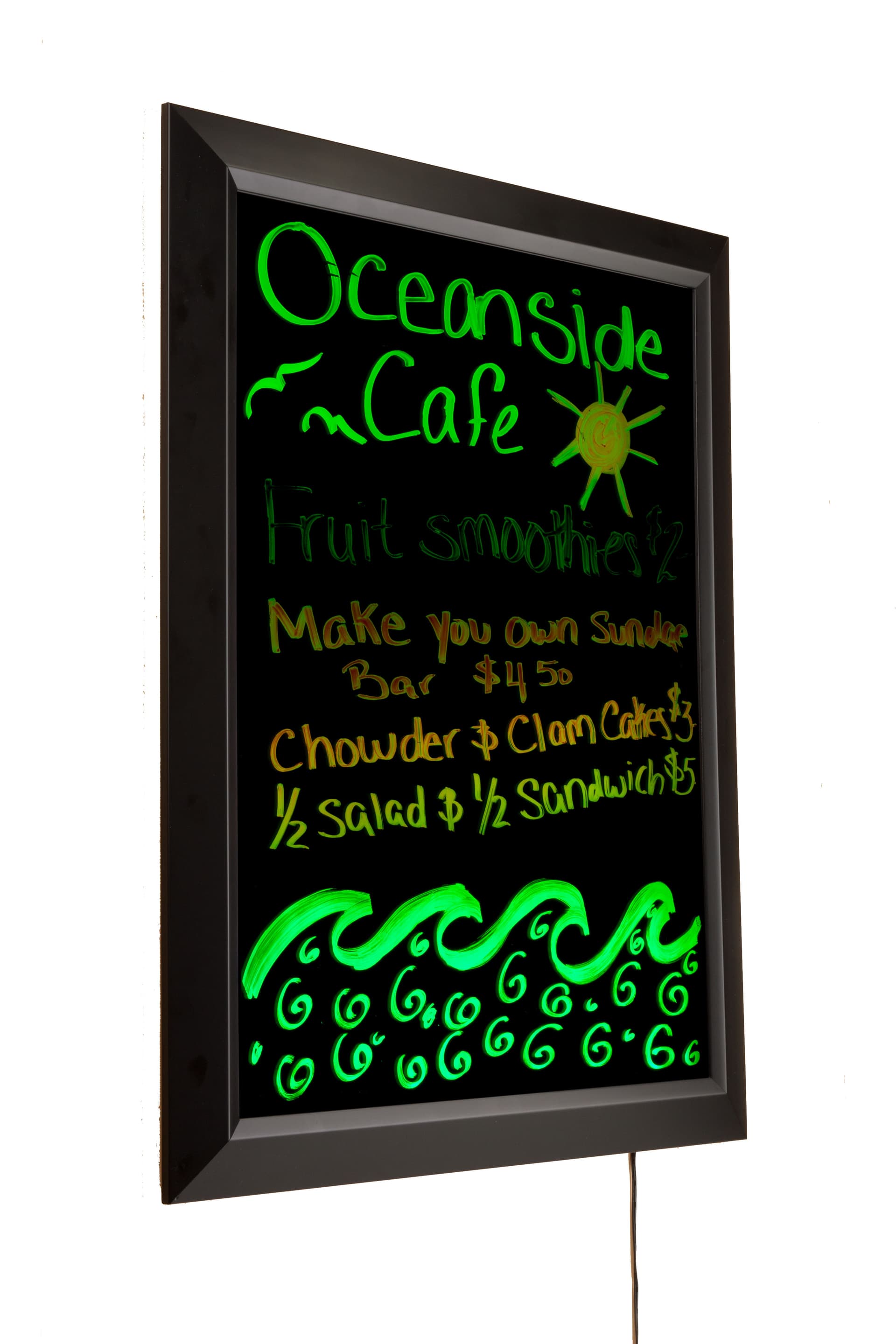 Write-On LED Board | Wall Mount w/ Animation - Markers Included ...