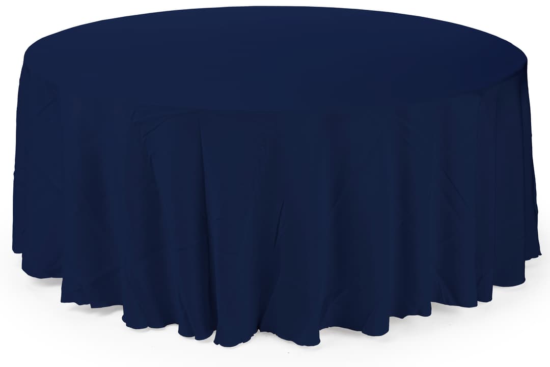 This Blue Round Tablecloth Makes Weddings & Banquet Tables Look ...