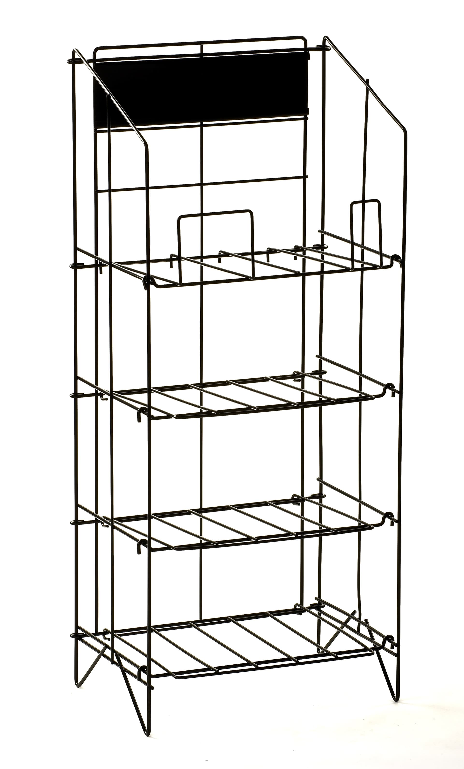Metal Newspaper Stand | Four Tiers of Literature Holders | Displays2Go