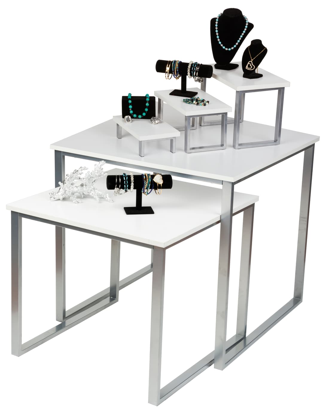 Displays Tables and Risers Set | Anti-Slip Padding | Displays2Go