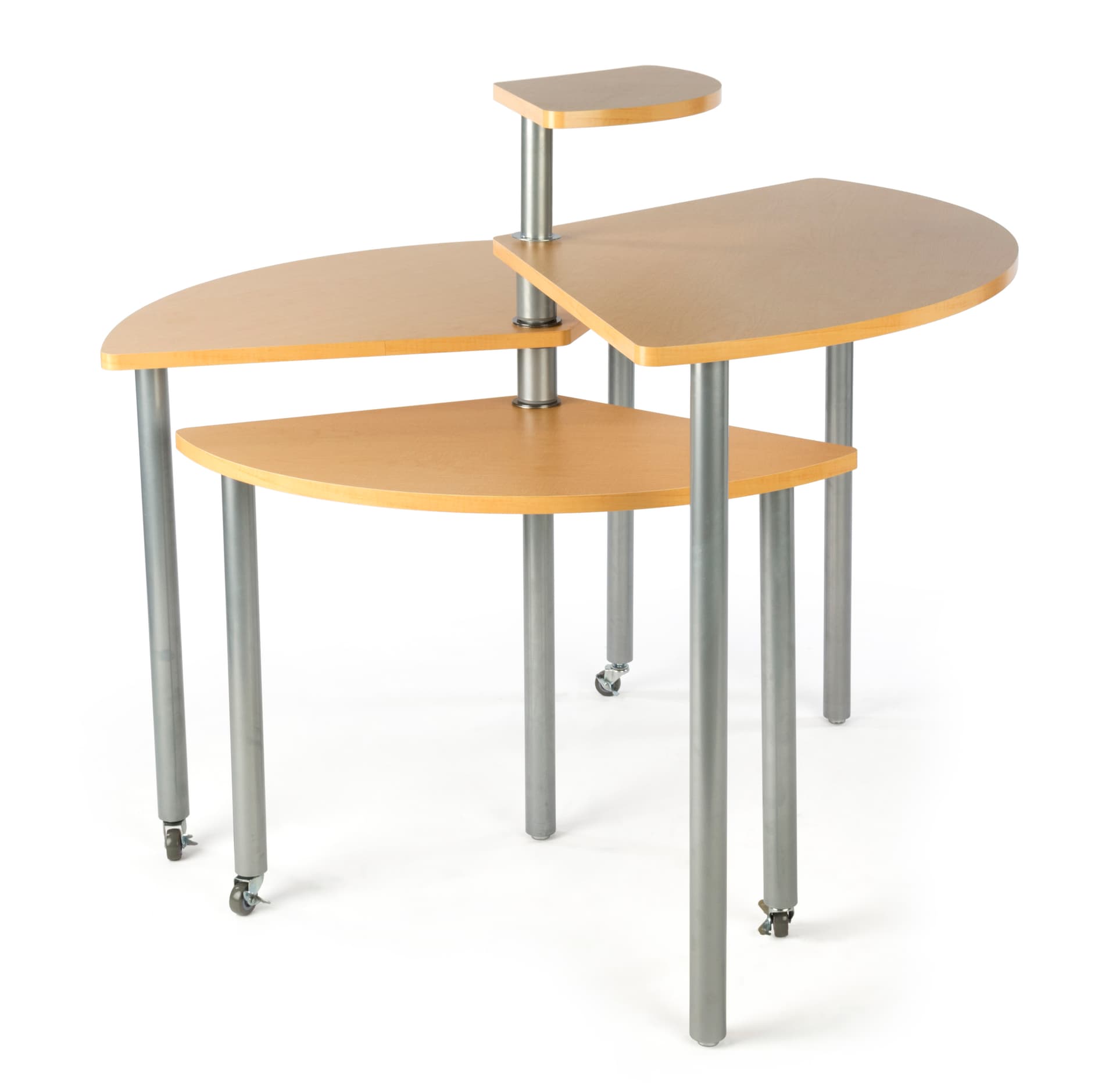 Maple Rotating Retail Display Table | 4 Tiers | Displays2Go