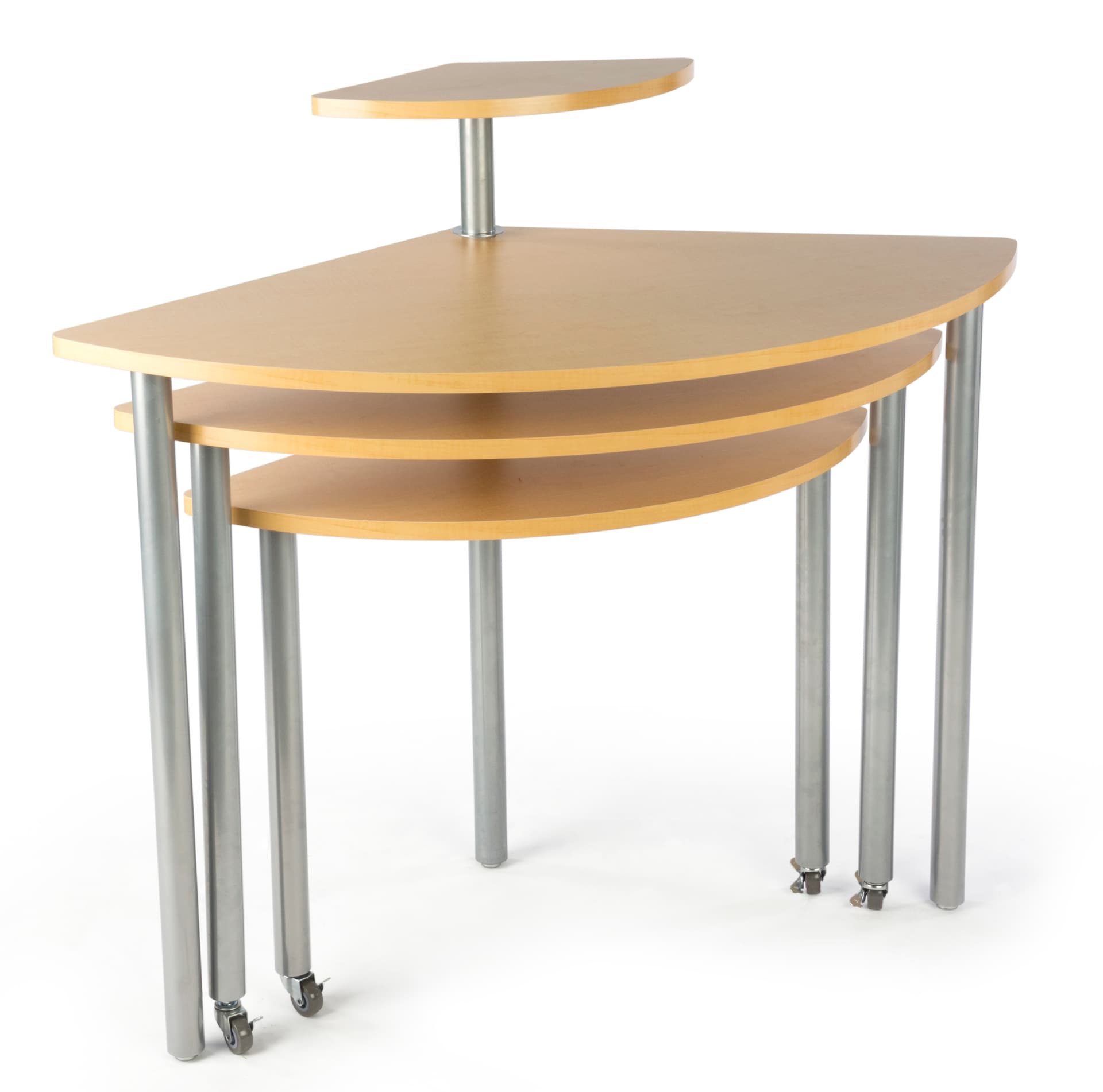 Maple Rotating Retail Display Table | 4 Tiers | Displays2Go