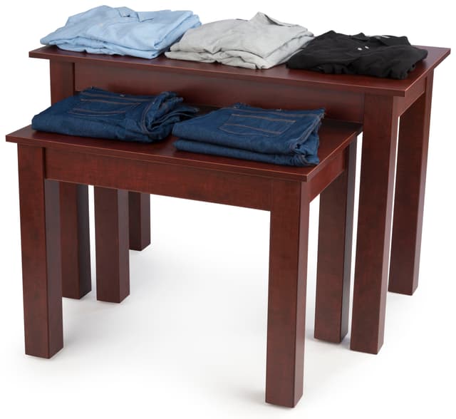 Cherry Wood Nesting Tables | Sold in Set of 2 | Displays2Go