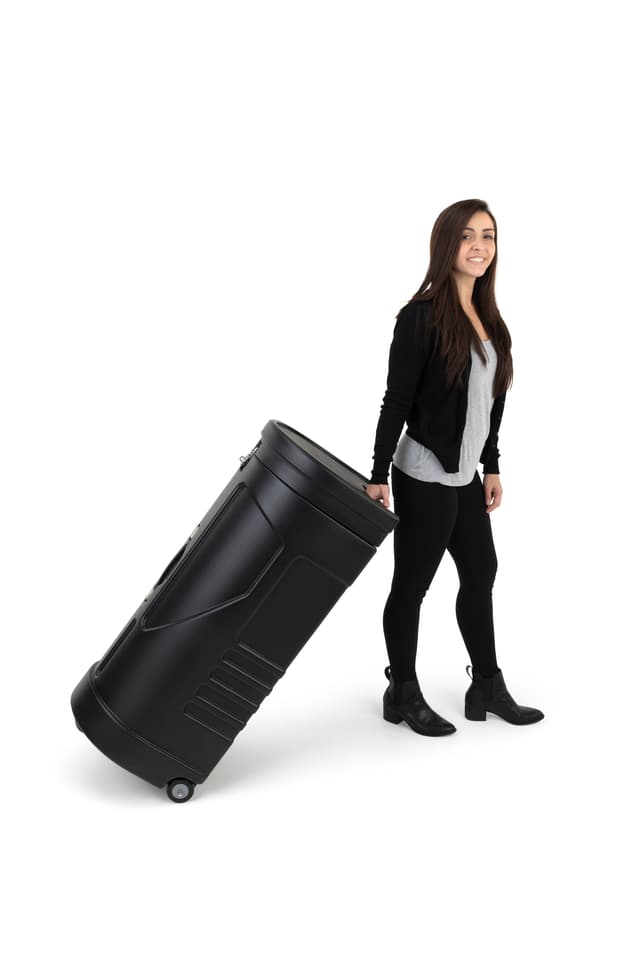 Travel Case Podium Stand | 39” Tall | Displays2Go