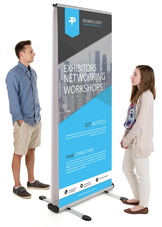Outdoor Retractable Banner Stand | Double-Sided Graphics | Displays2Go
