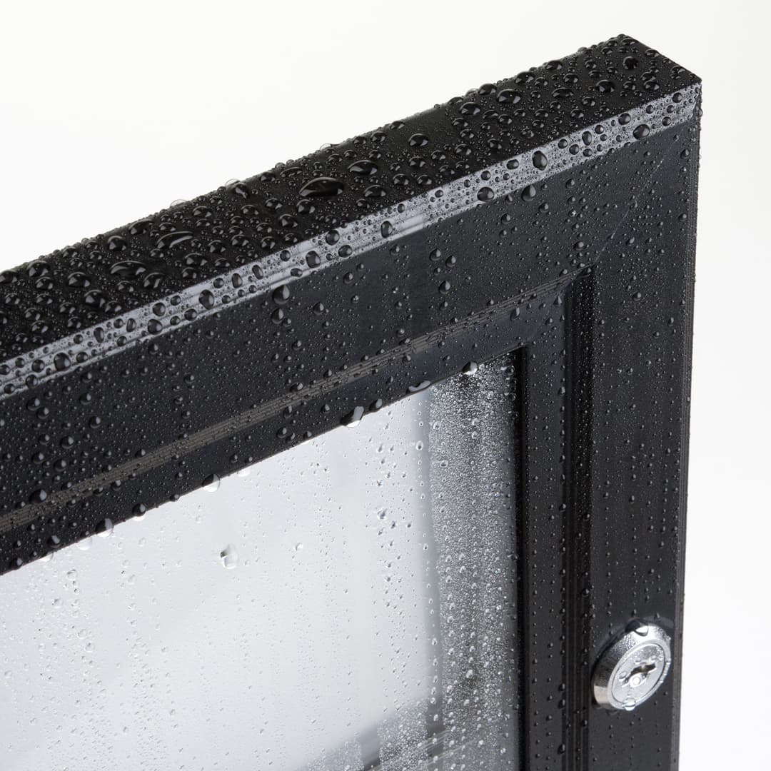 Restaurant Menu Case | Magnetic Surface With Locking Cabinet | Displays2Go