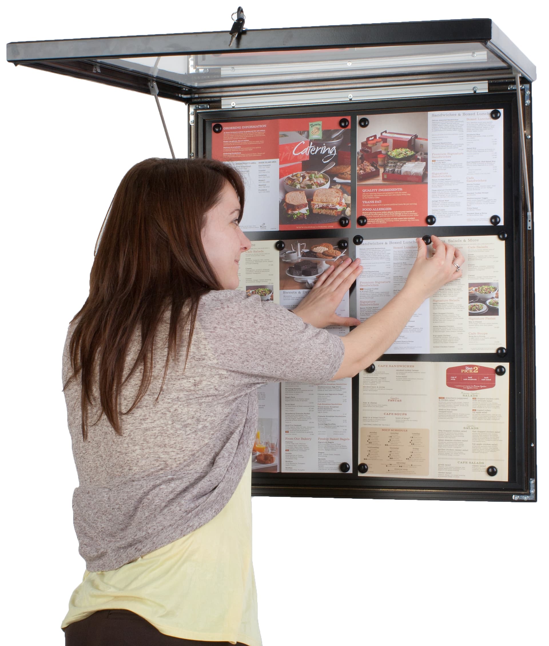 Outdoor Menu Case | Magnetic Surface & Locking Door | Displays2Go
