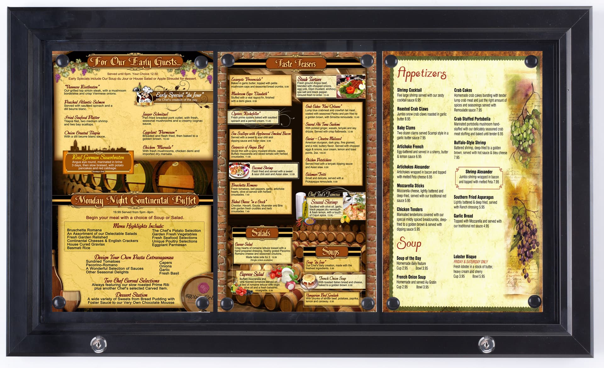 Outdoor Menu Case | (3) Wide For Standard Sized Menus | Displays2Go