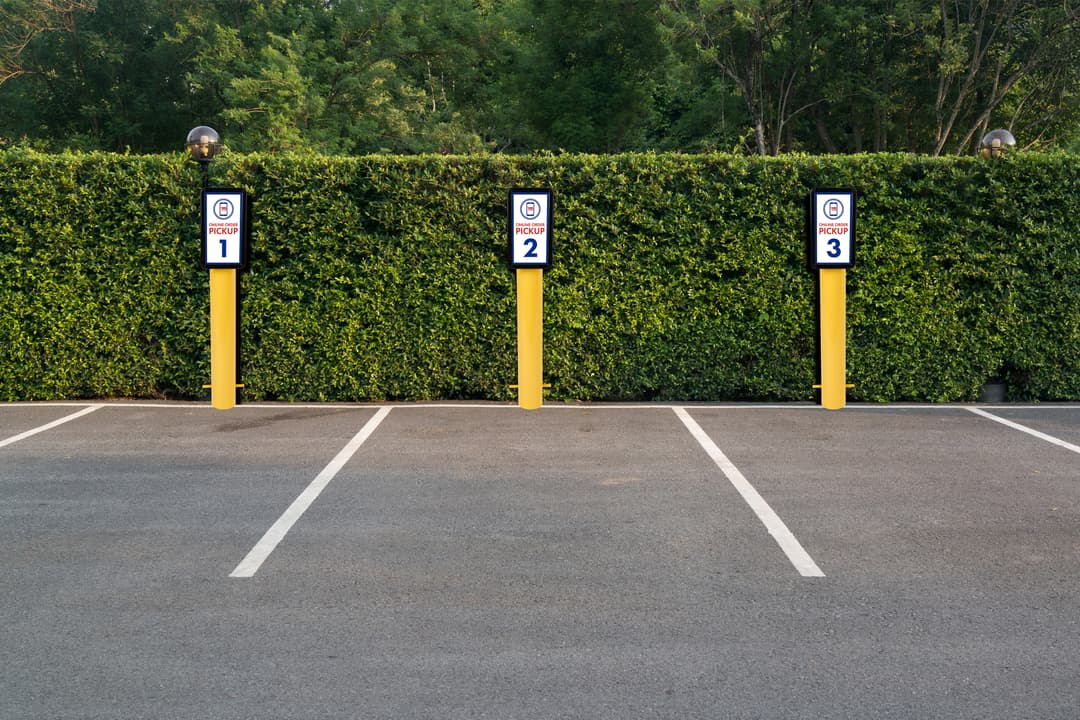 Bollard Mount Sign Frame | Exterior Signage for Safety Posts | Displays2Go