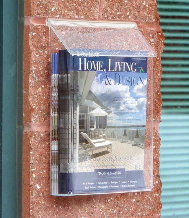 Outdoor Literature Box | Exterior Flyer Display with Hinged Lid ...