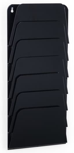 Wall Mount Black File Pocket | Vertical Stacked | Displays2Go