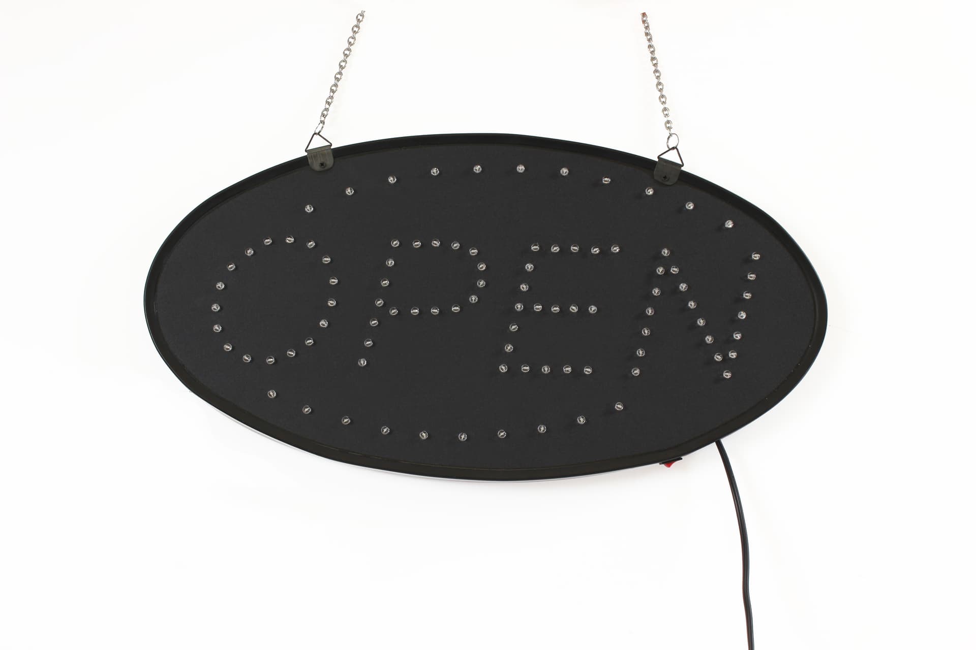 Open LED Sign | Flashing Blue & Red Animation With Hanging Hooks ...