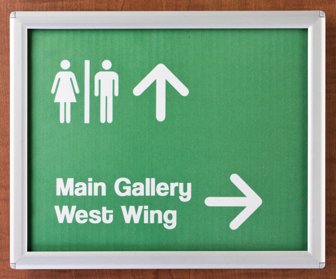 Directional Signs w/ Snap Frames Help Visitors Find Their Way | Displays2Go