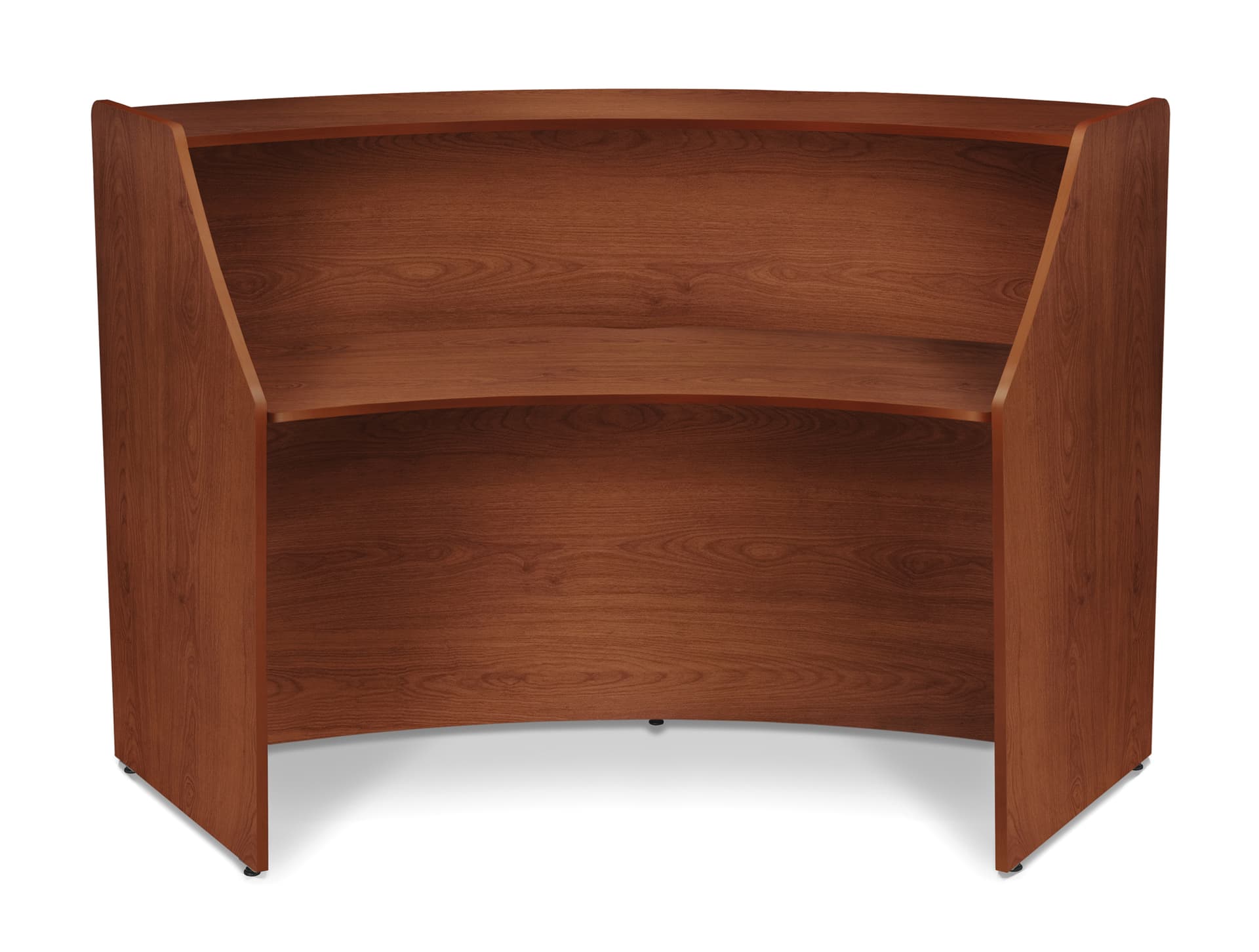 Wood Reception Desk | 19.75”d Interior Work Area | Displays2Go